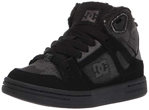 DC boys Pure High-top Wnt Skate Shoe, Black Camouflage, 12.5 Little Kid US