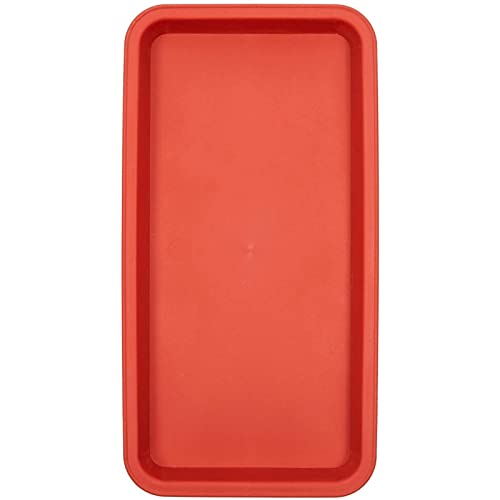 Juvale 8 Pack Plastic Plant Drip Trays for Planters, Pots, Rectangular Saucer Pans for Indoors, Outdoors (Terracotta Red, 6.5x12 in)