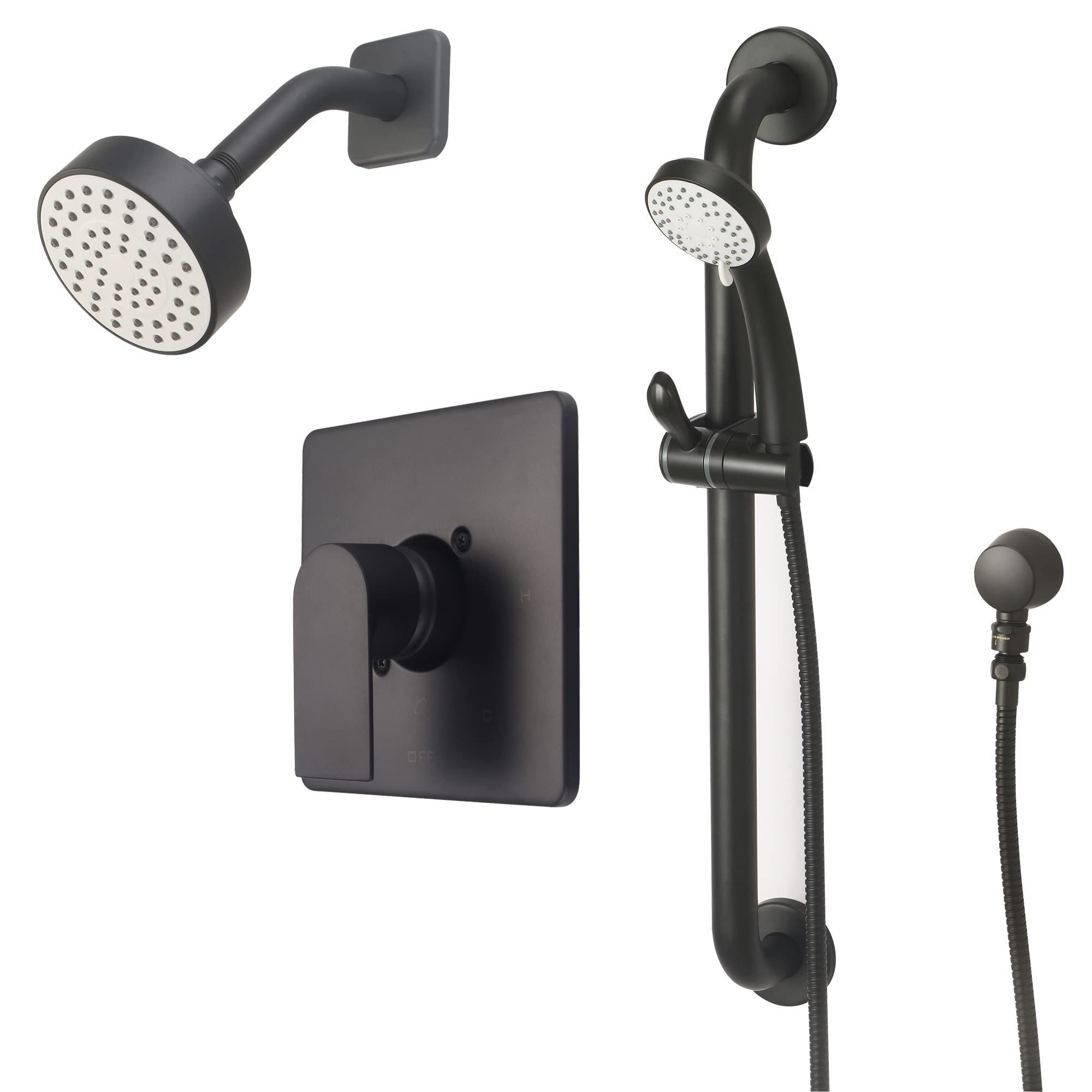 Olympia TD-23912-ADA-MB i4 Single Handle Shower Trim Set W/Handheld Matte Black