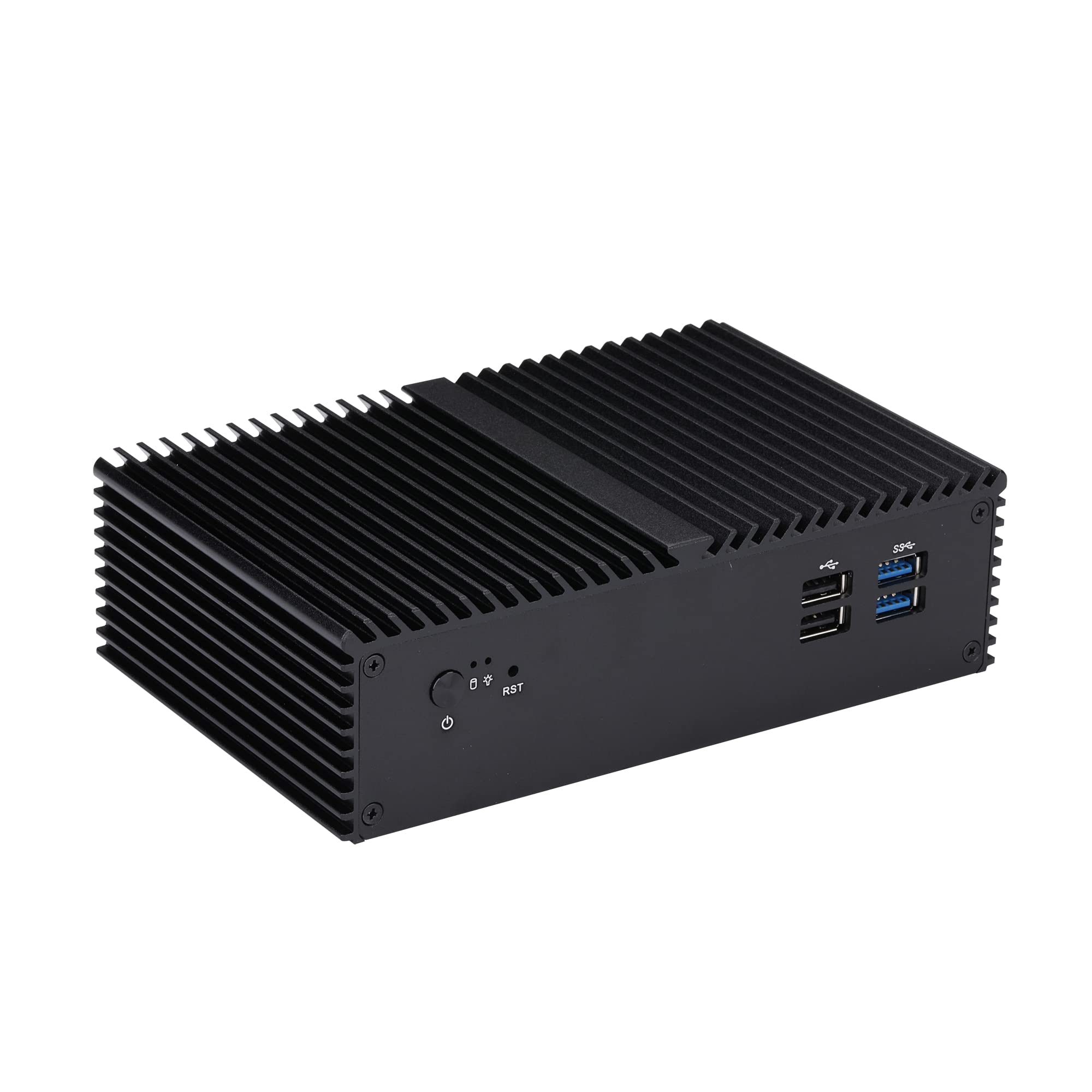 InuoMicro Fanless PC Micro Appliance G6412L4 Intel Celeron J6412, 2.0Ghz 8GB DDR4 128GB SSD with WiFi, M.2 for 5G, Router Firewall Proxy Access Point Small Business Desktop Home Firewall Device