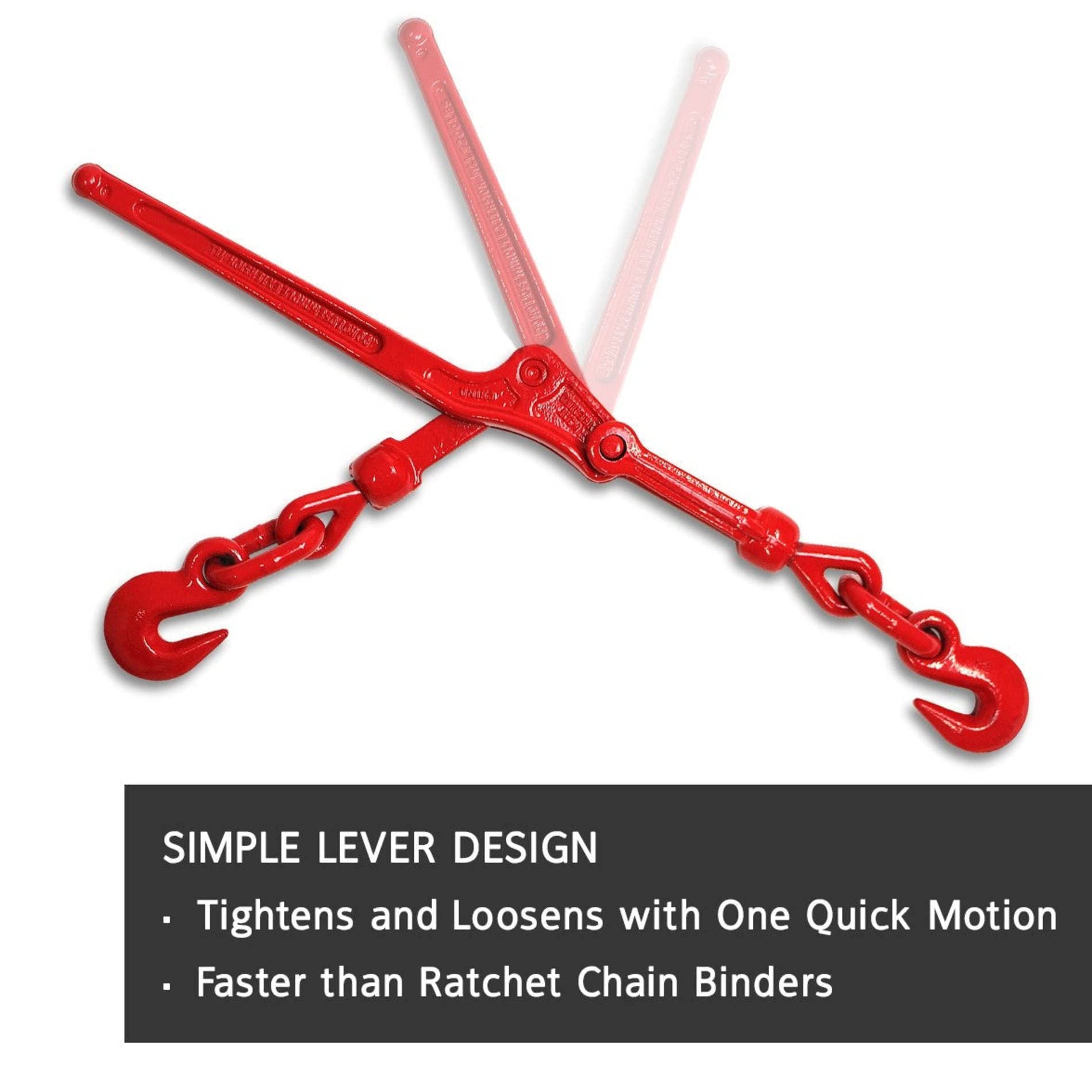 DC Cargo Heavy-Duty Chain Binder 3/8" - 1/2", Load Binders with 9,200 lbs Working Load Limit - Chain Binders for Secure and Safe Transport