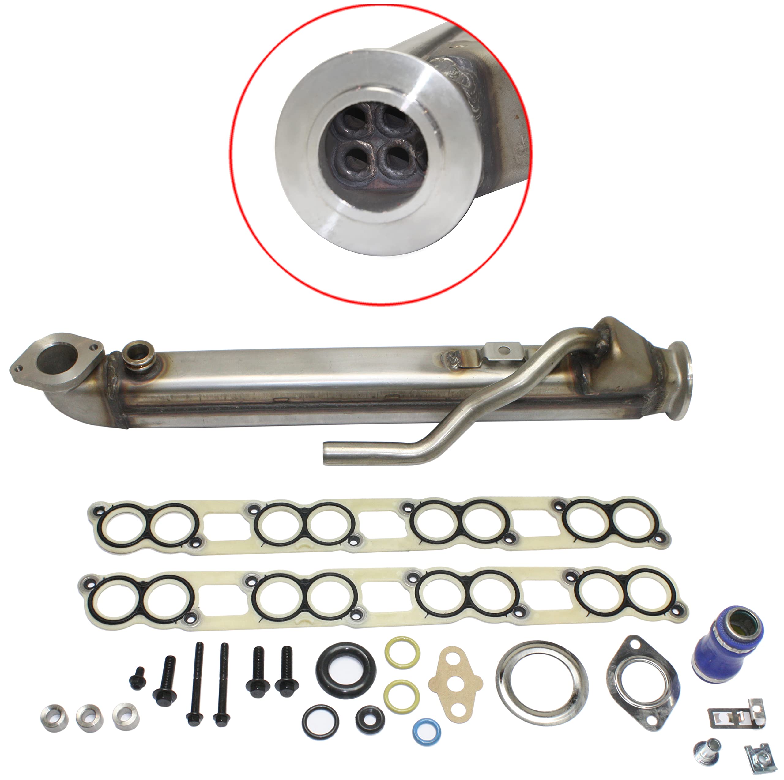Garage-Pro EGR Cooler Kit Compatible with 2004-2005 Ford Excursion, Fits 2004-2005 Ford E-350 Club Wagon, Fits 2004-2010 Ford E-350 Super Duty with Straight Tube Core, from 9/22/03