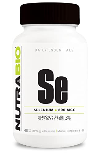 NutraBio Selenium Supplement, 200mcg - 90 Vegetable Capsules