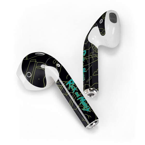 Skinit Decal Audio Skin Compatible with Apple AirPods with Wireless Charging Case - Officially Licensed Warner Bros Rick and Morty Portal Travel Design