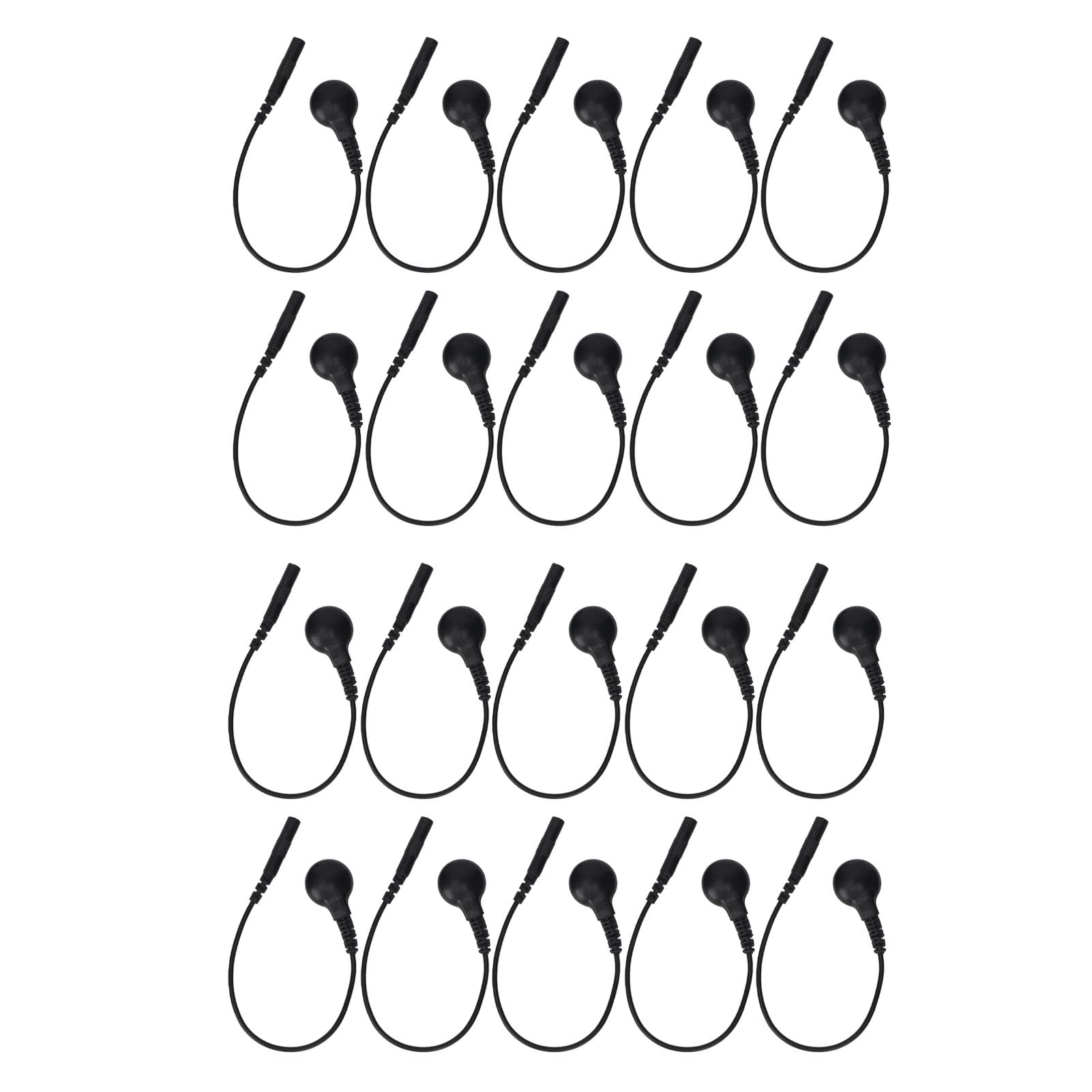 Kadimendium Electrode Cable, Short Improve Blood Circulationis Button Type Electrode Wires Cable 20PCS for Instrument