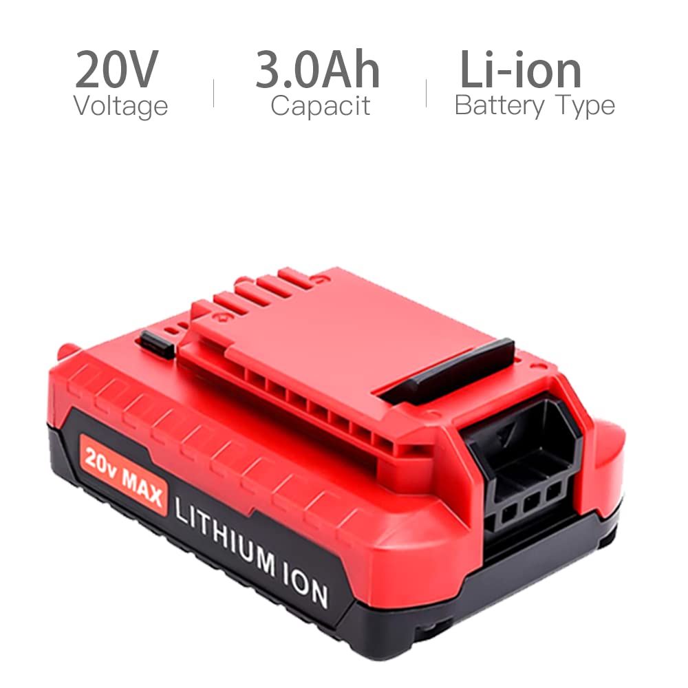 Ibanti 20V 3.0Ah Battery Replacement for Porter Cable 20V Lithium Battery PCC680L PCC681L PCC682L PCC685L PCC660B PCC790B 20V Cordless Power Tools