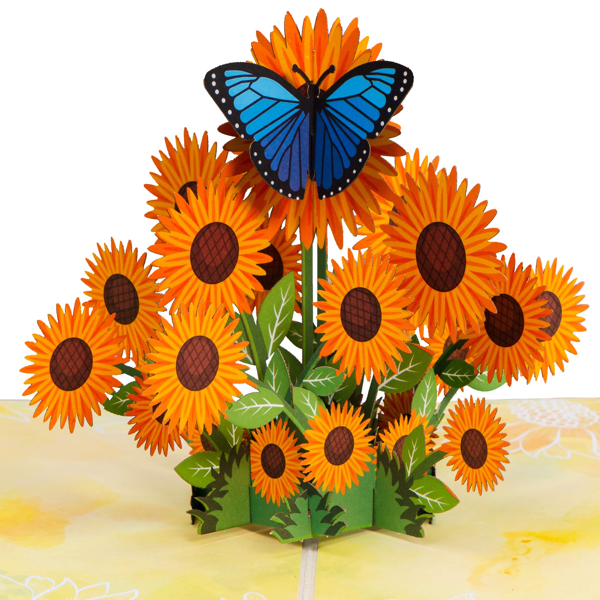 Paper Love Pop Up Cards 2 Pack - Includes 1 Heart Tree and 1 Sunflower, For All Occasions, Mother Day, Birthday, Just Because- Includes Envelope and Note Tag