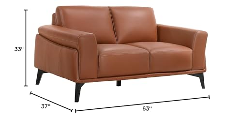 New Classic Furniture Como Loveseat, Terracotta