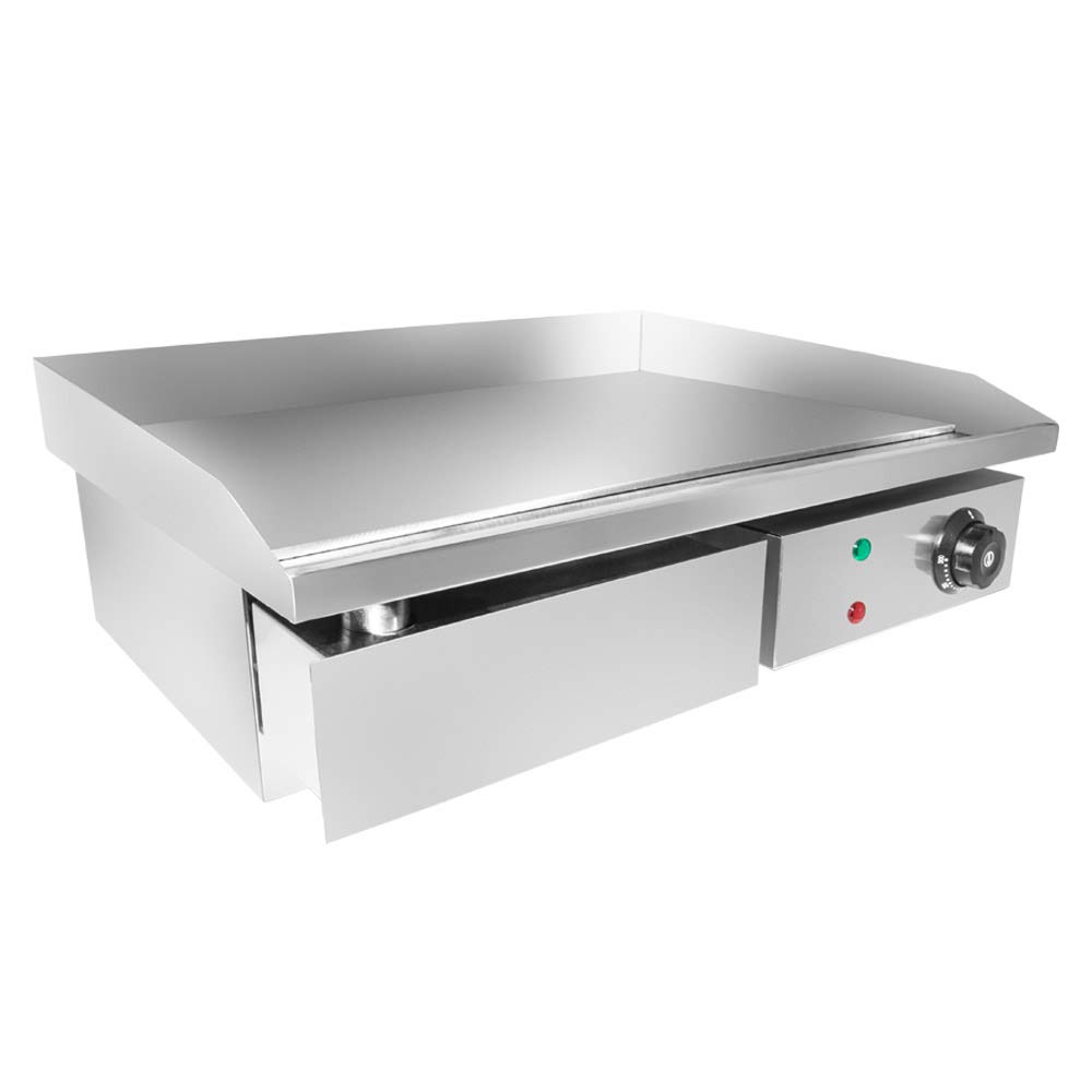 GorillaRock Flat Top Griddle | Teppanyaki Grill with Single Thermostat | Commercial Griddle | 21.50β x 16.00β | 110V