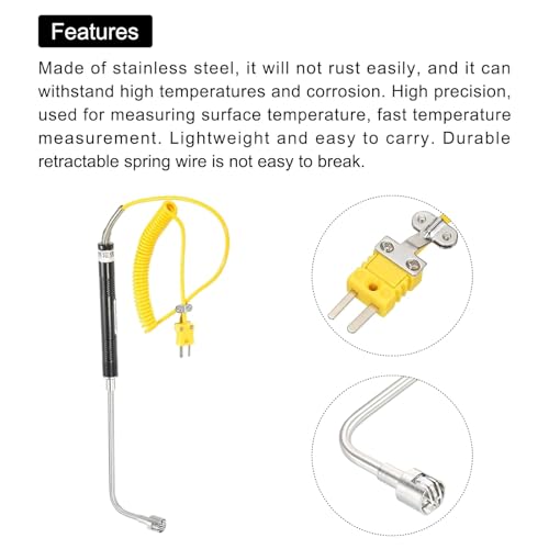 KAHDGSS Industrial Temperature Probe K-Type Sensors Temperature Probe Precise Temperature Reading