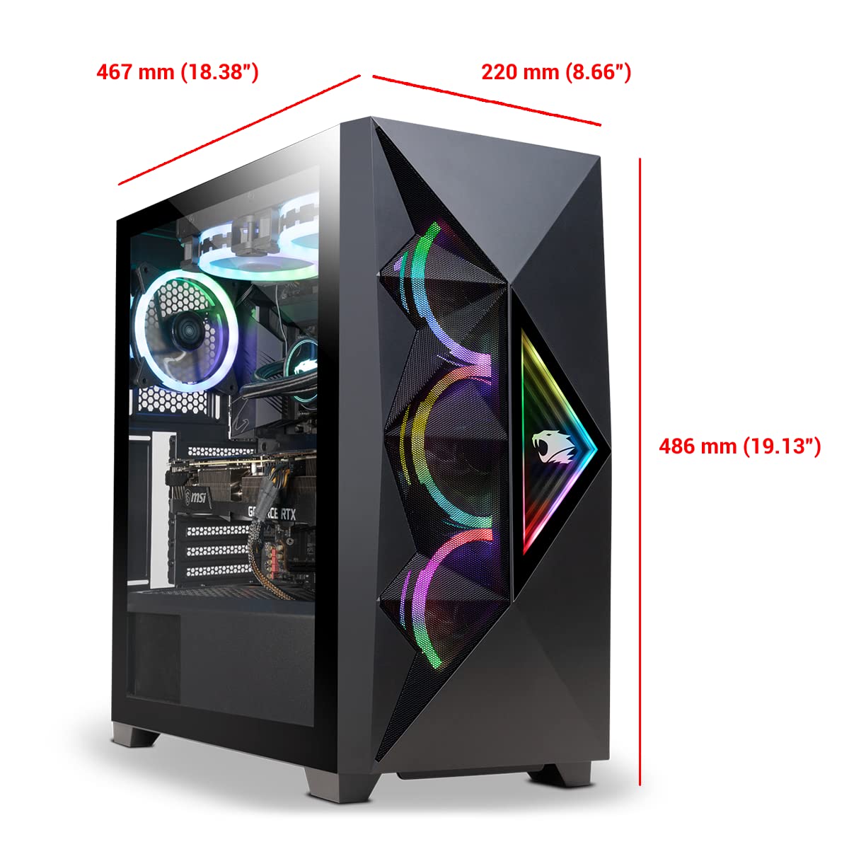 iBUYPOWER Pro Gaming PC Computer Desktop Stealth 263i (Intel i7-12700KF 3.6GHz, GeForce RTX 3070 Ti 8GB, 32GB DDR5 RAM, 1TB NVMe SSD + 1 TB HDD, WiFi Ready, Windows 11 Home)
