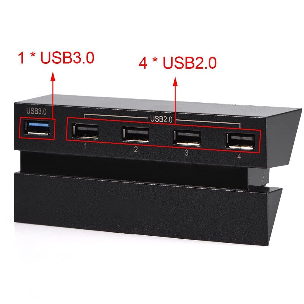 USB Hub 5-Port Portable Wear-Resisting Compatible with Game Console