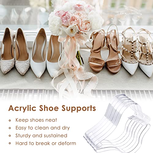 Patelai Acrylic Display Sandal Clear Shoes Display Insert Acrylic Shoe Display Stand for Women Shoe Display Home Retail Shop (30 Pcs)