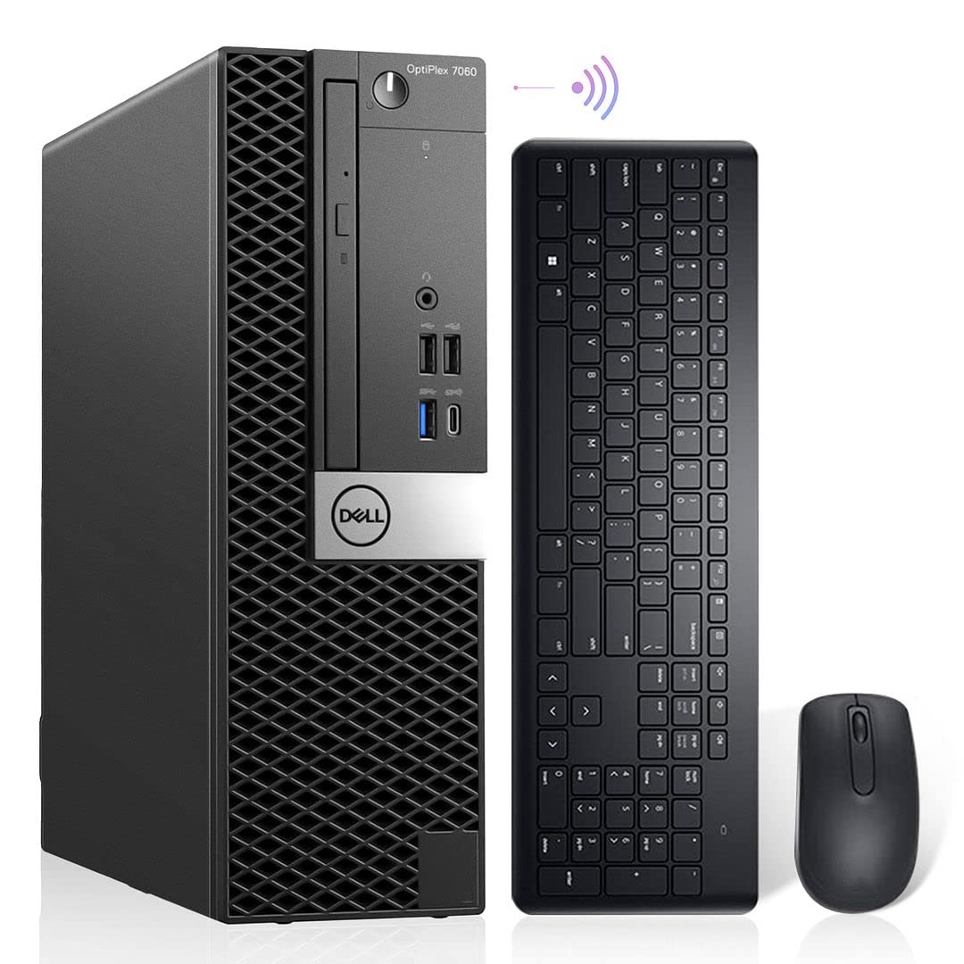 Dell OptiPlex 7060 Windows 11 Pro Desktop Computer SFF,Intel 8th Gen i5-8500 Hexa Core,16GB DDR4 Ram New 1TB NVMe M.2 SSD,AX210 Built-in WIFI 6E & Bluetooth 5.2,New Wireless Keyboard & Mouse (Renewed)