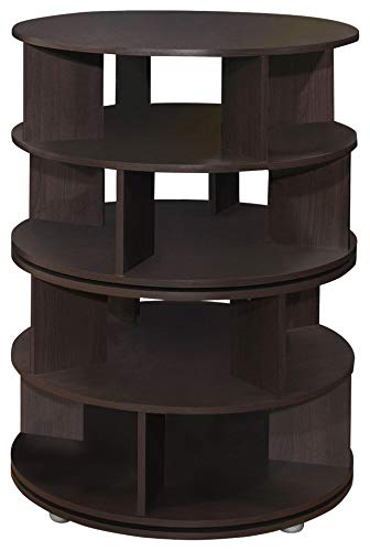 KB Designs - Revolving 16 Pair Shoe Rack Storage Organizer, Chocolate