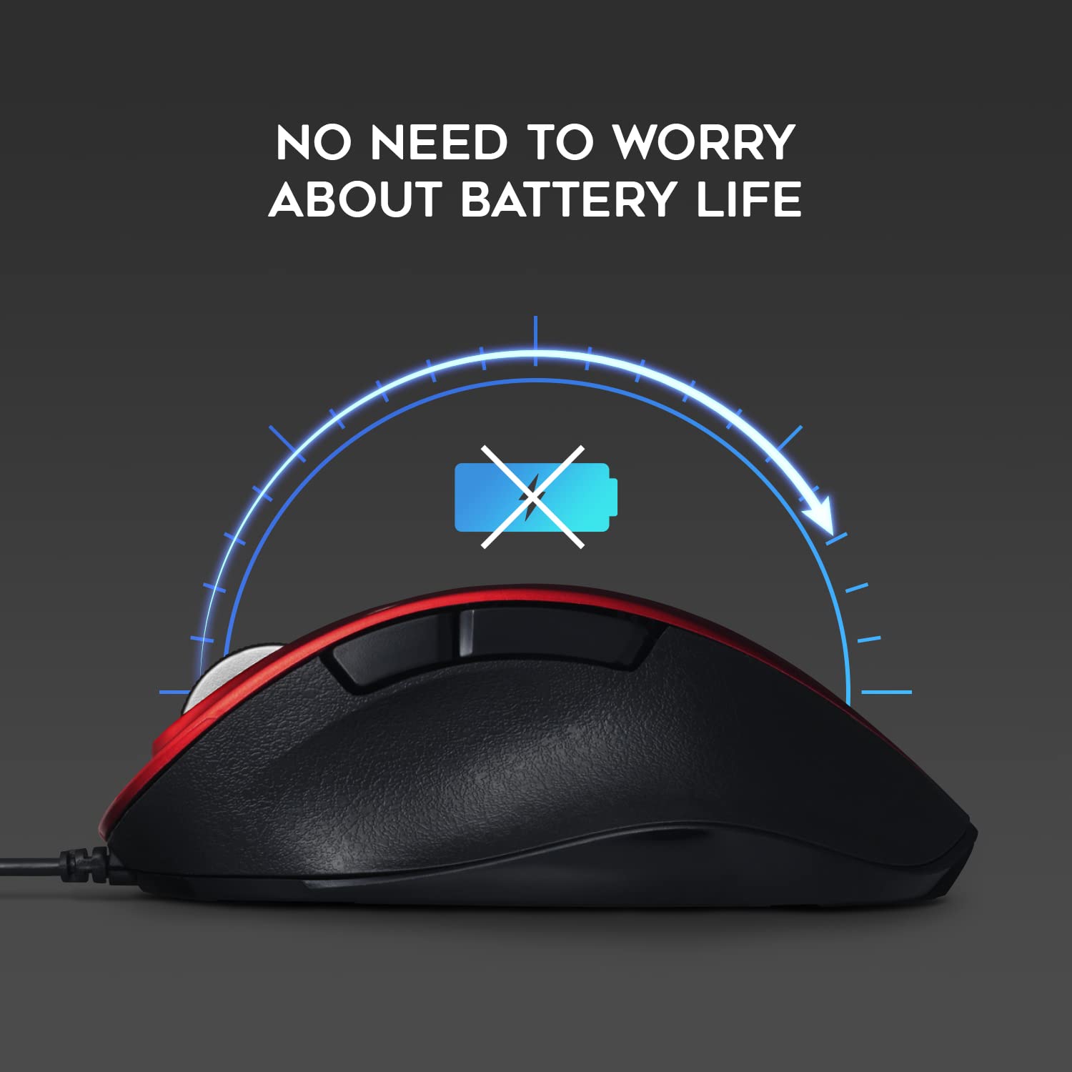 ELECOM USB Wired Mouse, Corded Mouse with Quiet, Silent Click, Ergonomic Design, 5 Button, for Windows and Mac, Large Size (M-XGL10UBSRD-US)