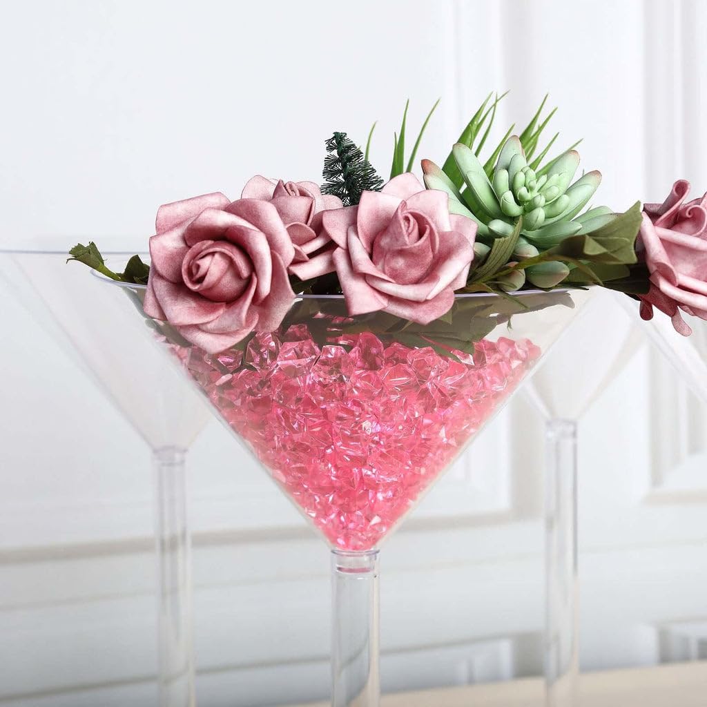 TABLECLOTHSFACTORY Wholesale Plastic Sturdy Centerpiece Martini Cup Stand Wedding Party Event Decoration - SET OF 4
