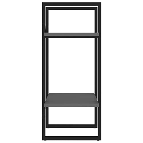 SLGSDMJ Industrial Style Open Office Bookshelf, Ladder Bookshelf, Shelving Unit, Closet Organizer, Multipurpose Storage Cabinet,2-Tier Book Cabinet Gray 15.7"x11.8"x27.6" Chipboard