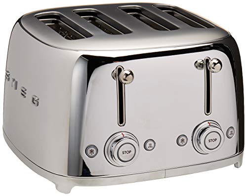 Smeg 50s Retro Line Chrome 4x4 Slot Toaster