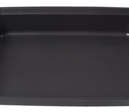 Rachael Ray Yum-o! Bakeware Oven Lovin' Nonstick Loaf Pan, 9-Inch by 5-Inch Steel Pan, Gray with Orange Handles
