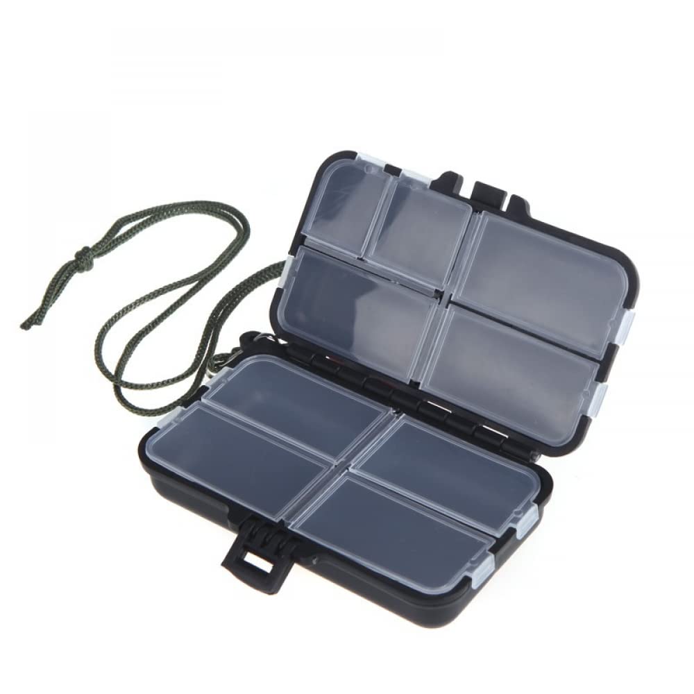 Fishing Tackle Box Fly Fishing Box Spinner Bait Minnow Popper 9 Compartments