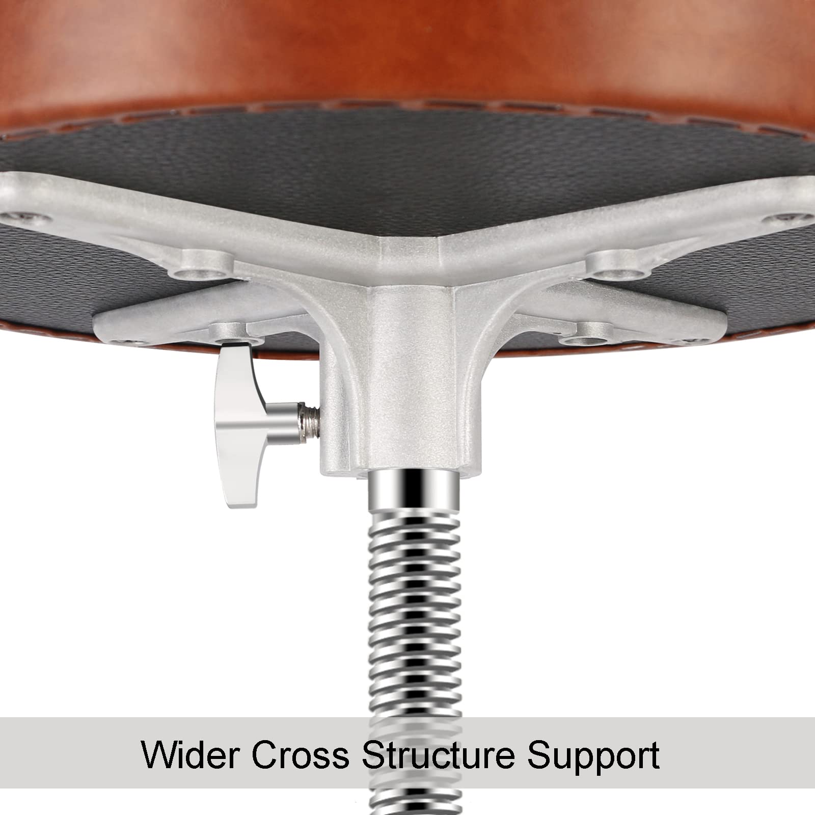 EASTROCK Drum Throne Drum Chair Drum Stool Seat Adjustable Height Swivel Drum Seat Padded Drum Stool Seat Portable Rotatable Drummer Chair (Brown)