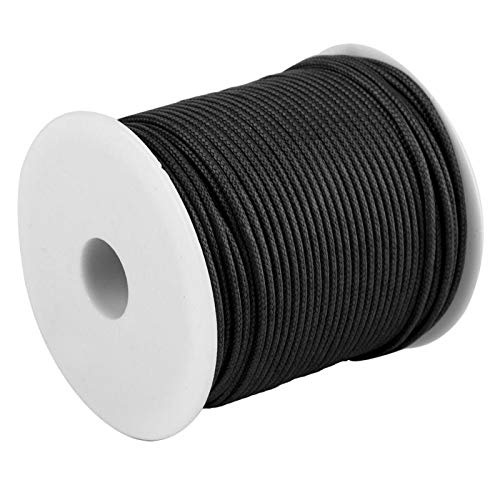 Fish Line, Fishing Line 16 Strand 50meter/164ft 2mm Handheld for Wreck Cave Diving(Black)