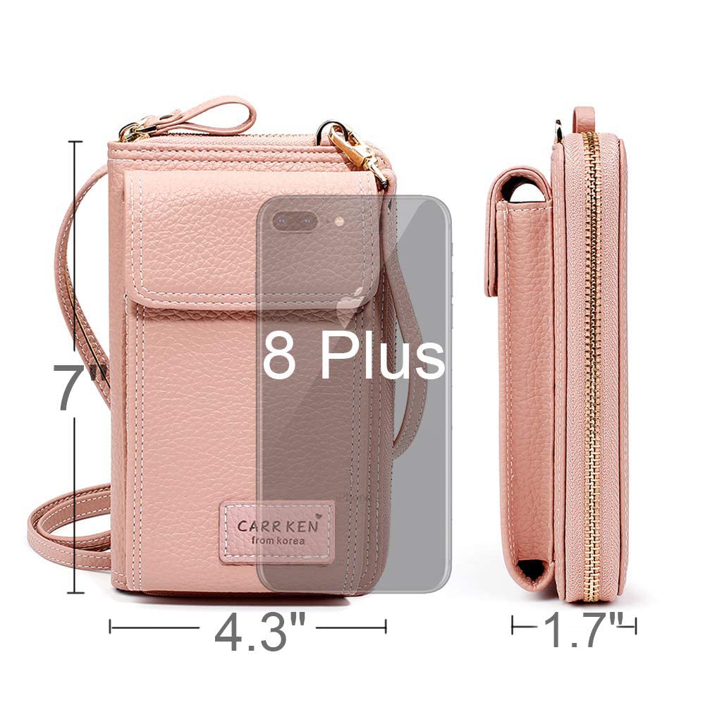 Valentoria Womens Crossbody Bag Cell phone Wallet Small Shoulder Purse Leather Card Handbag
