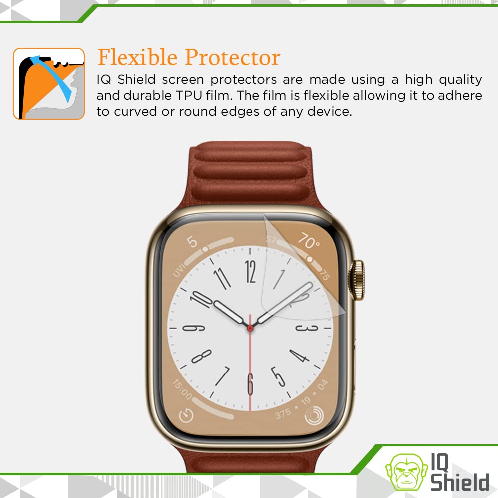 IQShield Matte Screen Protector Compatible with Apple Watch Series 8 (45mm)(6-Pack) Anti-Glare Anti-Bubble TPU Film