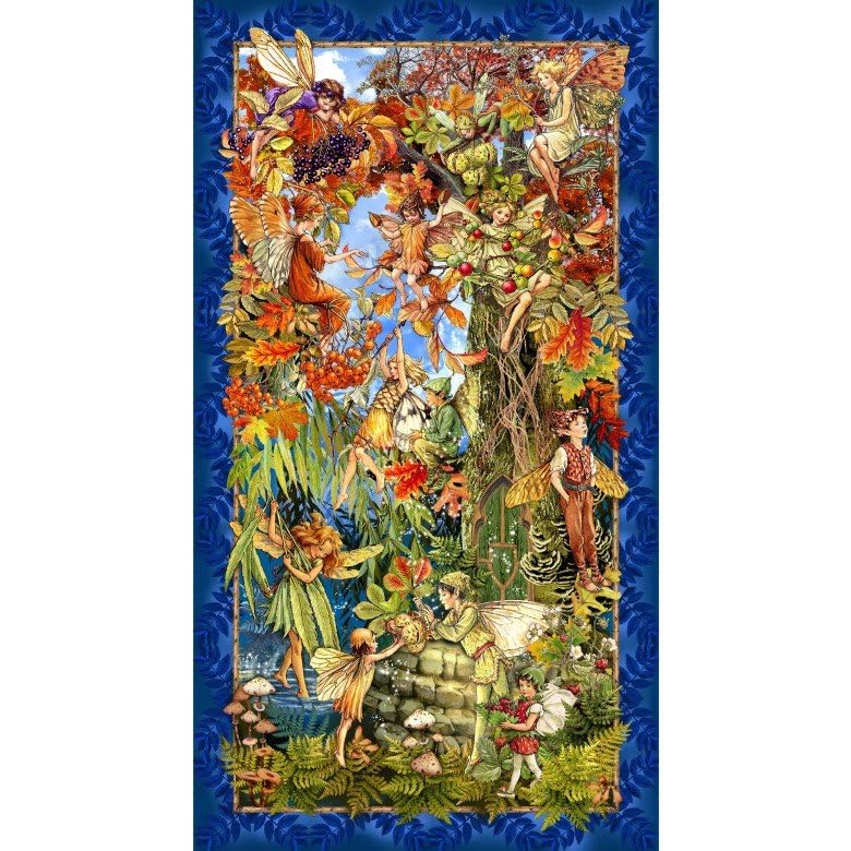 Michael Miller Flower Fairies of The Autumn DDC11526 Forest Fairy Forest 24" Panel Fabric