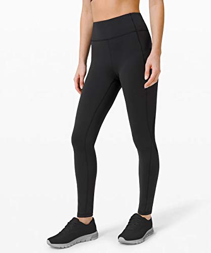PHISOCKAT High Waist Yoga Pants with Pockets, Tummy Control 4 Way Stretch Women Yoga Leggings with 3 Pockets Black, Medium