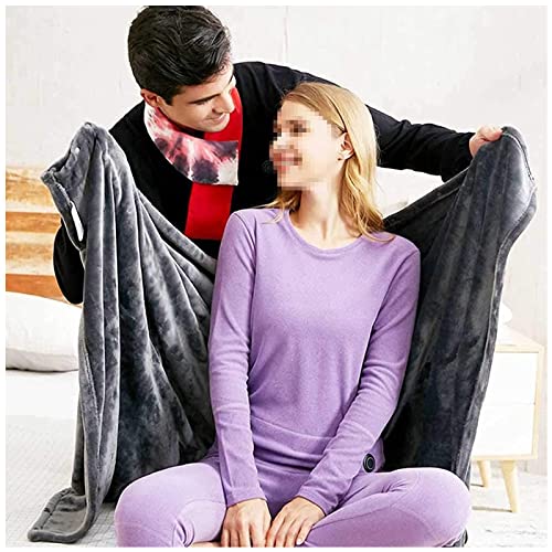 Electric Lap Blanket Throw, Adjustable Three Levels Heating,Large Area Fever Heat Blankets Electric, Warm Your Shoulders, Abdomen, Knees Portable Heating Blanket USB