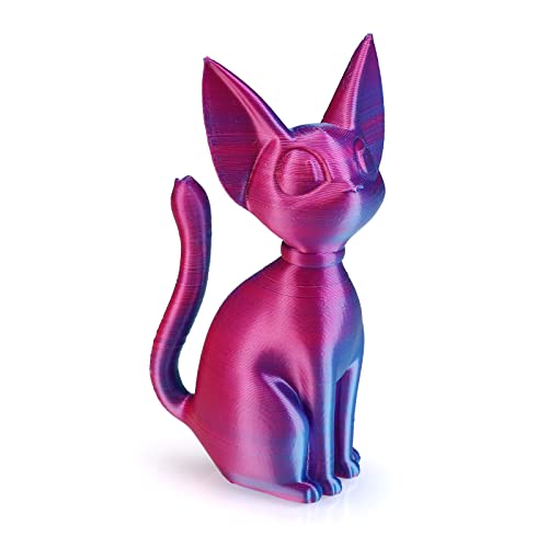 Tumbler PLA 3D Printer Filament, 1.75mm Dimensional Accuracy +/- 0.03mm 2.2lbs, Silk Magic Color Blue Rosered