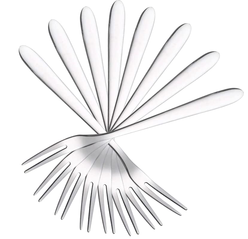 Fruit Forks Appetizer Dessert Forks Salad Forks Beautiful Stainless-Steel Forks Pickle Fork for Party, Banquet, Cocktail, Dessert, Silver Color (8)
