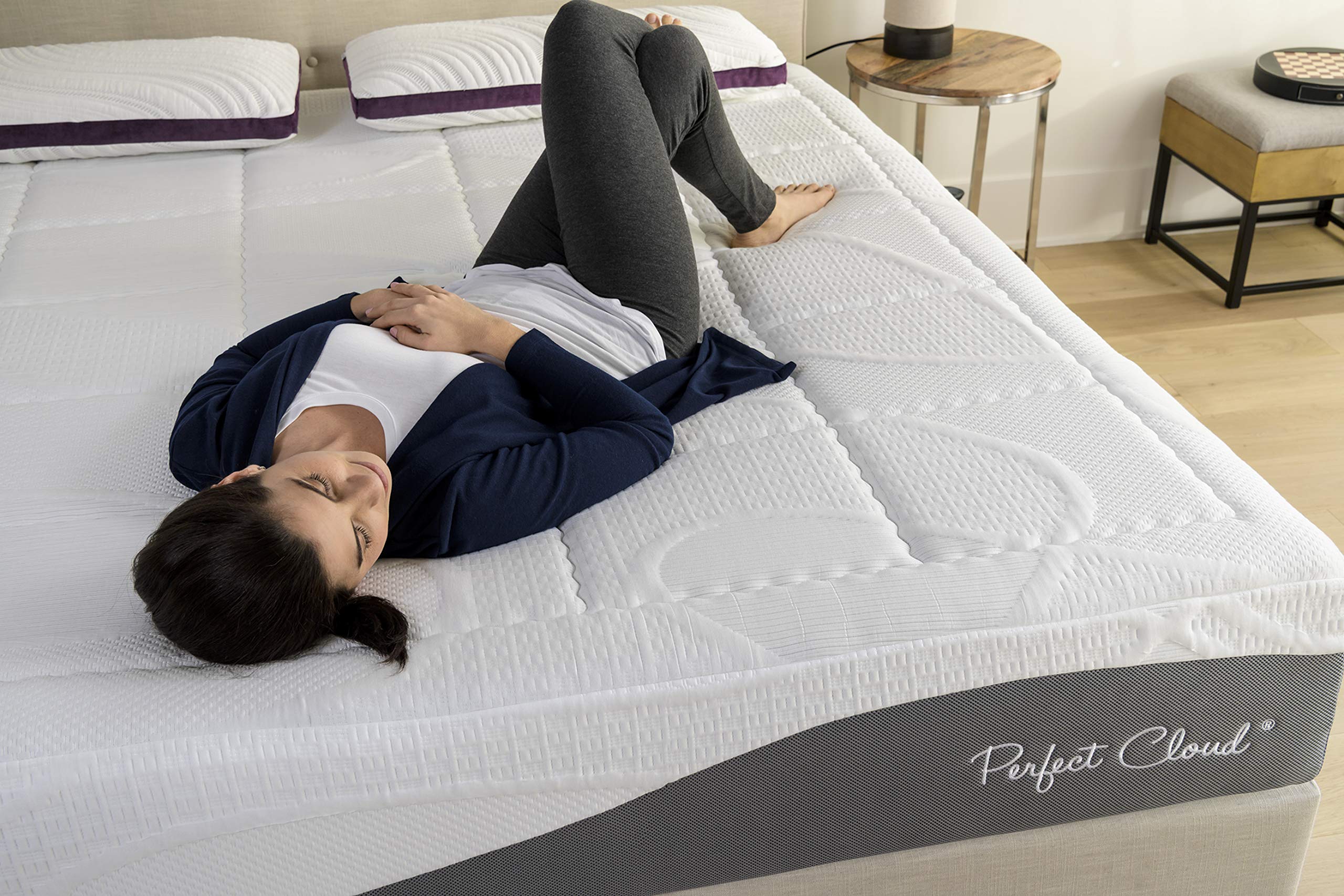 Perfect Cloud Made in The USA Elegance Plush Gel-Infused 12-inch Memory Foam Mattress - Pressure Relieving - Bed-in-a-Box (California King)