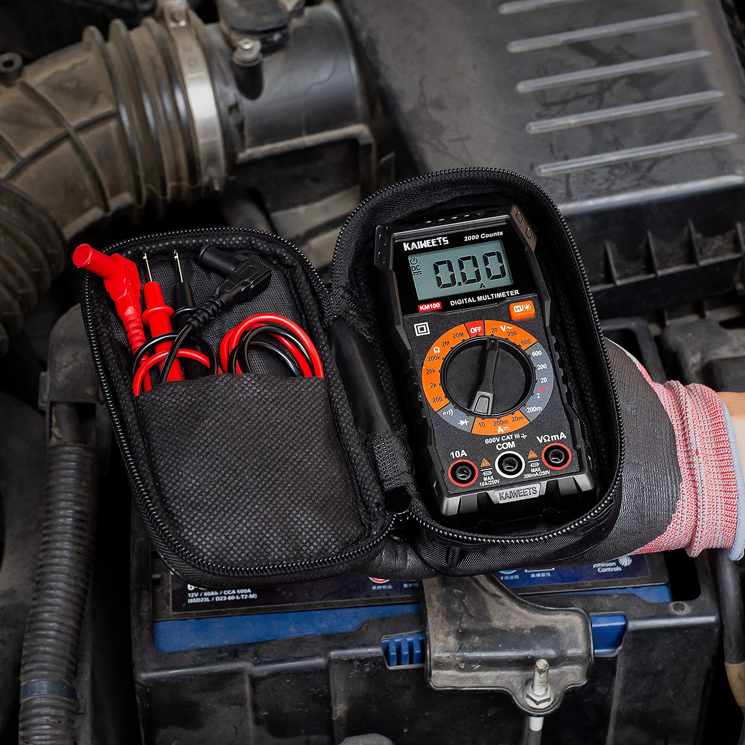 KAIWEETS Digital Multimeter KM100 with Inrush Clamp Meter HT208D