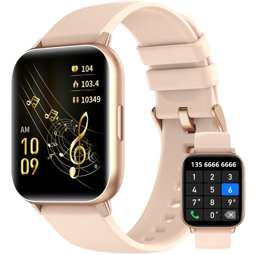 Smart Watch (Answer/Dial Call), 1.91" Full Touch Screen Smart Watch for Android & iOS Phones with Heart Rate & Sleep Monitor,Multi-Sport Modes,Voice Assistant,Fitness Smart Watch for Women Men