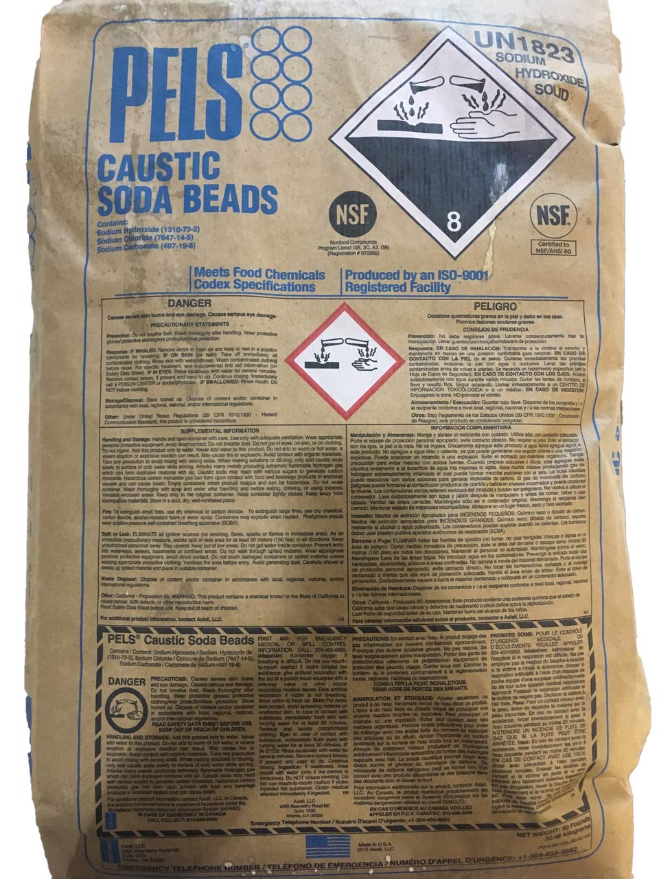 Sodium Hydroxide - Caustic Soda - Lye - Food Grade - 1 lb - 50 lb Options (2lb)