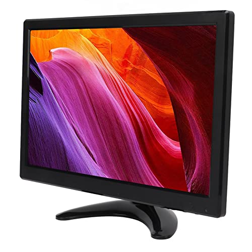 HD Color Screen Display, Dual Speakers 12 Inch TFT LCD Monitor Remote Control for Home for Computer (US Plug)