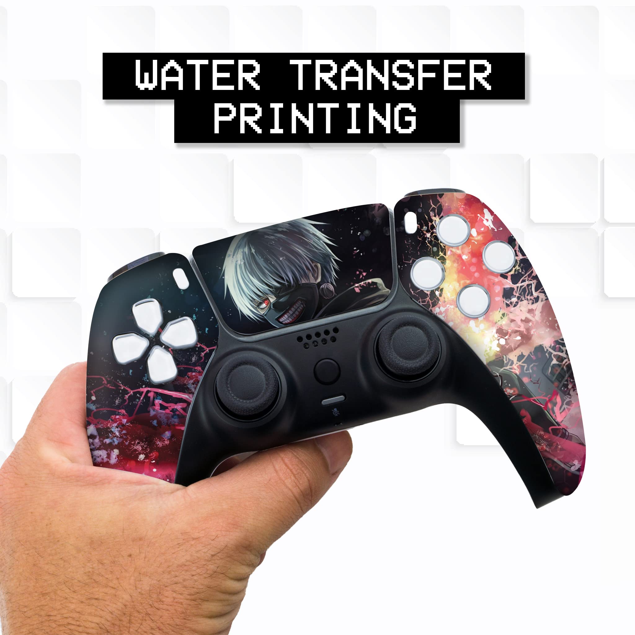 Ghouul Raid Custom Modded Controller with Gaming Headset and Quick Charging Stand Compatible with Console | Customized with Permanent Hydro-Dip Printing(Not Just A Skin)(Controller Included)