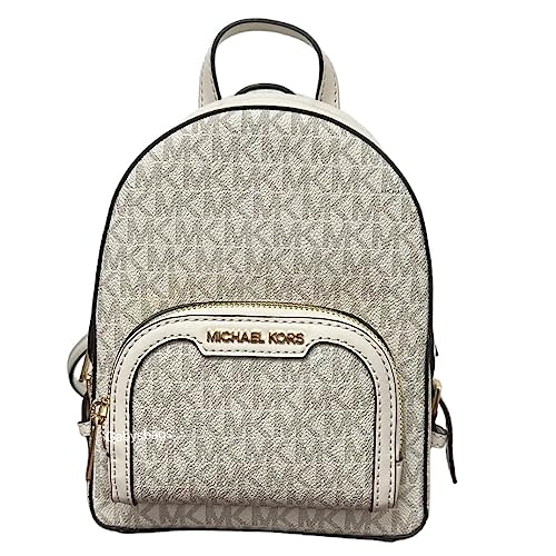 Michael Kors Jaycee XS Mini Convertible Backpack MK Signature Crossbody (Light Cream)