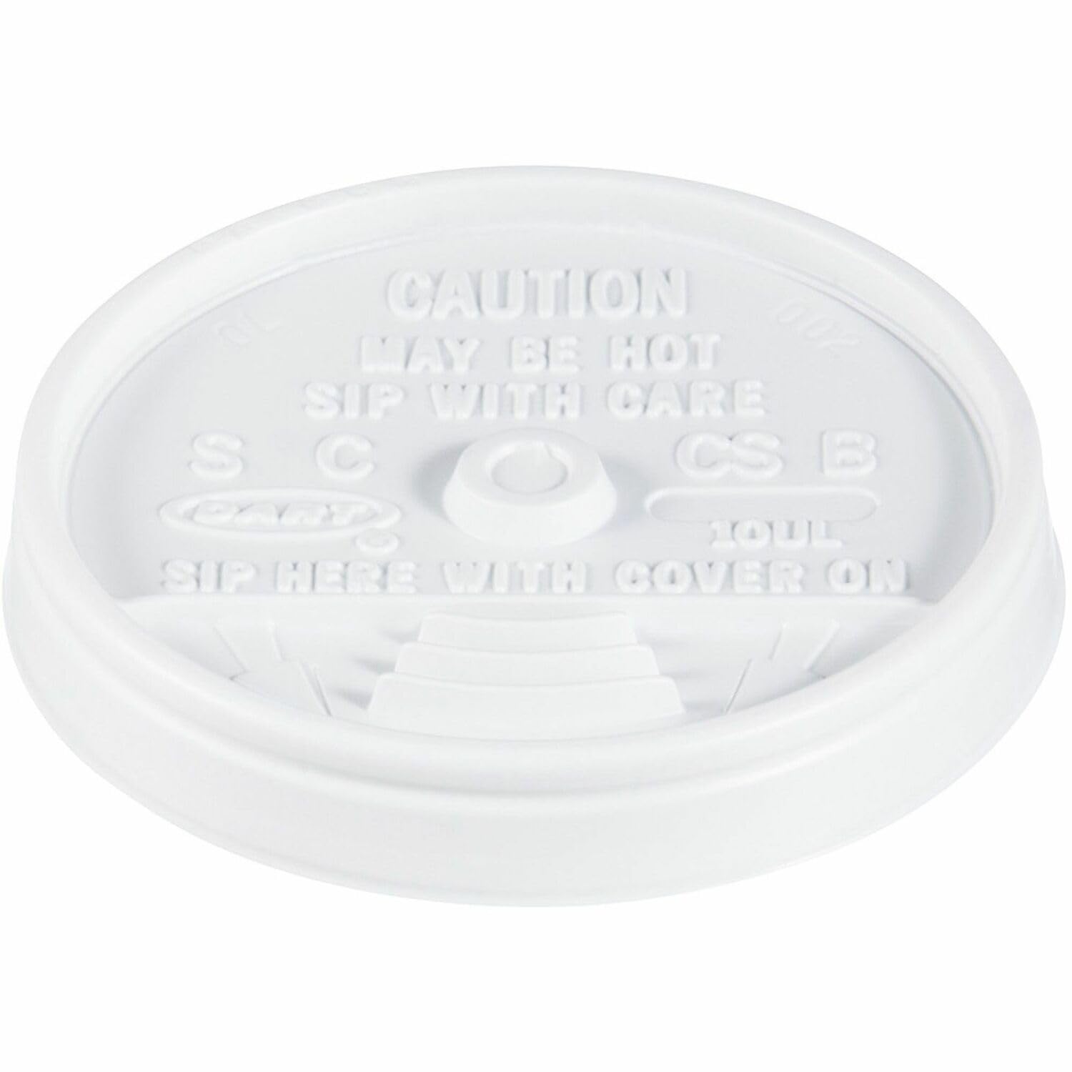 Dart 10UL White Sip Thru Lid (Case of 1000)