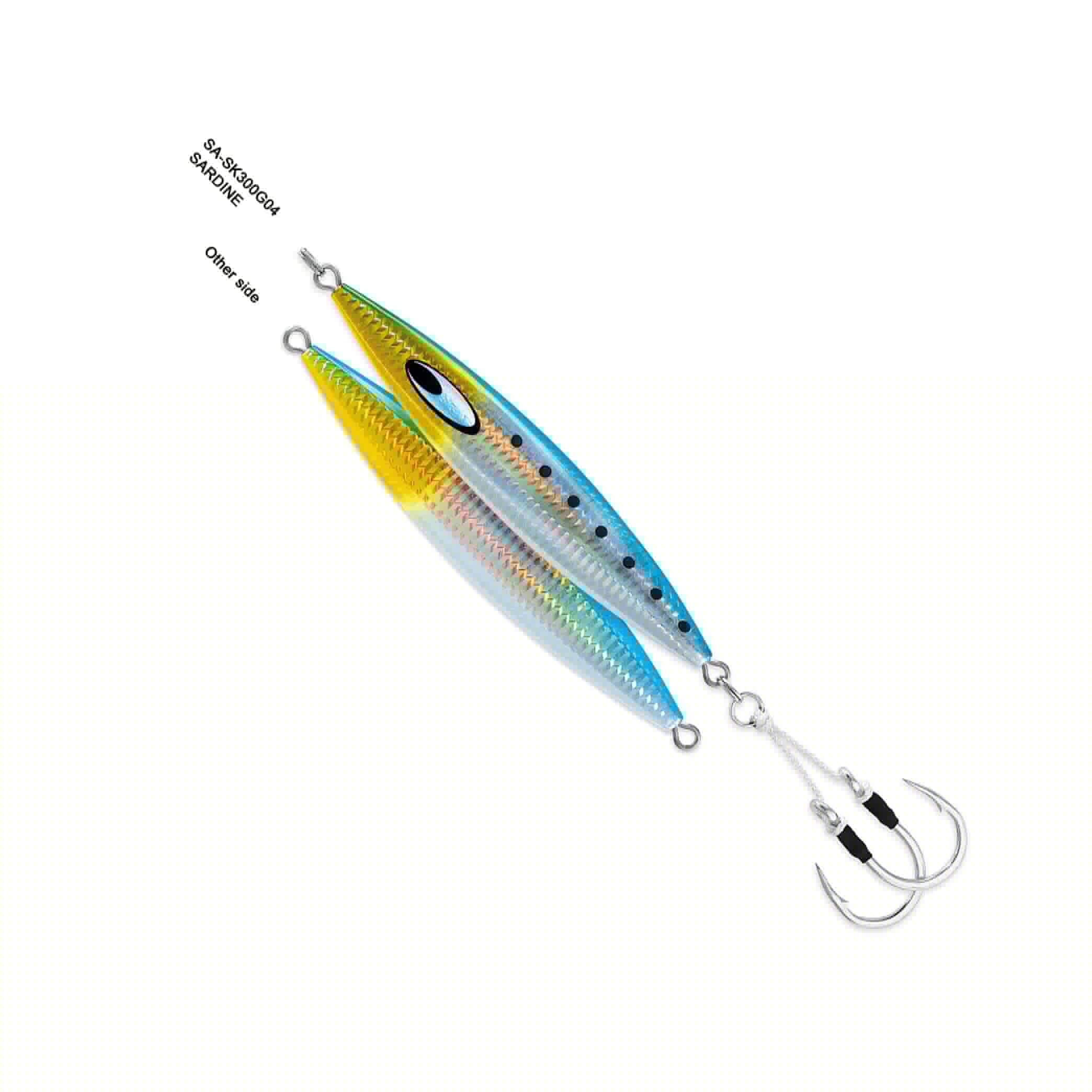 Daiwa SA-SK85G08 Metal Jig, Color: Zebra Orange, 3 Oz, 5/0 Hook Size