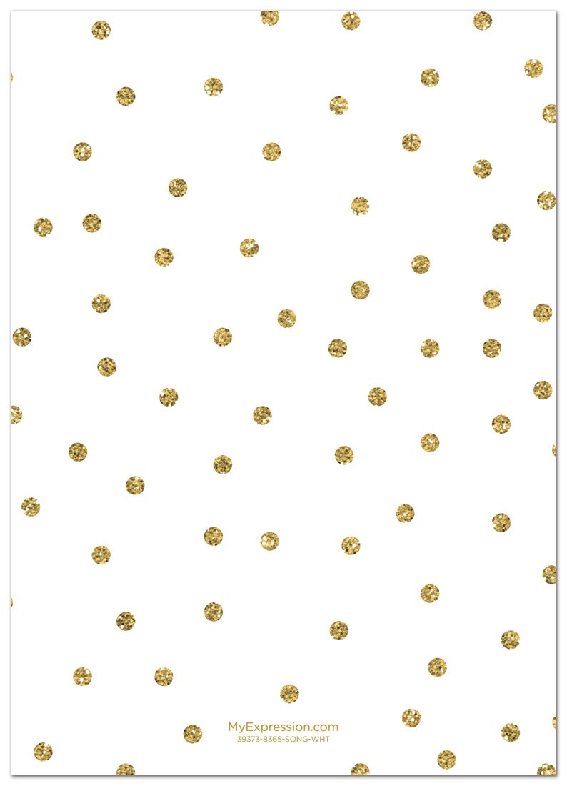 MyExpression.com 24 Cnt Love Song Match Bridal Game Cards (Faux Gold Glitter on White)