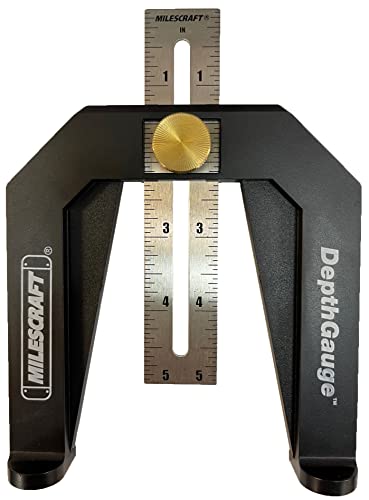 Milescraft 8601 Depth Gauge - Measure, Mark and Locate Depth of Blade or Bit on Table Saws, Router Tables, Routers and More, Woodworking