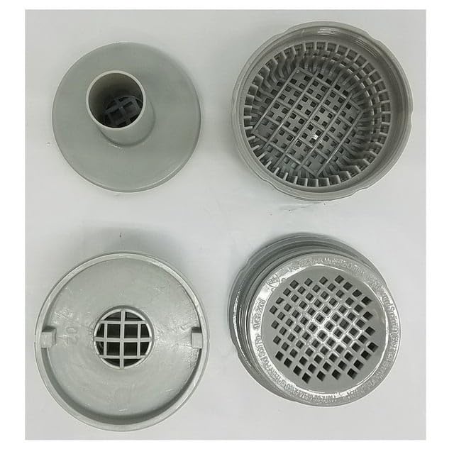 Intex 26005E Above Ground Swimming Pool Inlet Air Water Jet Part Kit with Plunger Valve, Strainer Connector, Jet Nozzle, Strainer Grid & More