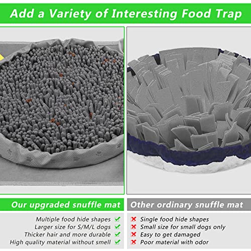 Snuffle Mat for Dogs, 37.8'' X 18.9'' Sniffing Mat Dog Feeding Mat for S/M/L Dogs, Slow Feeder Interactive Dog Puzzle Toys for Slow Eating and Stress Relief