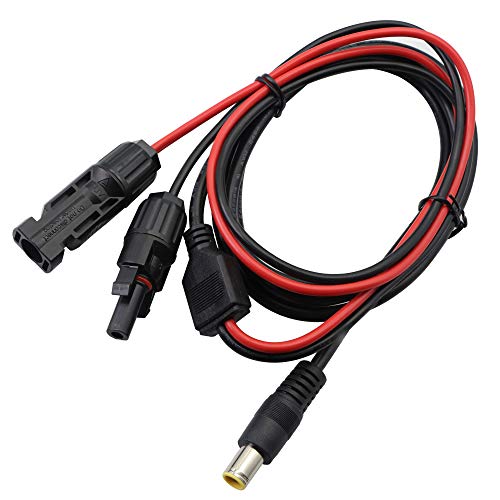 GINTOOYUN Solar Panel Connector to DC 8mm Adapter Cable, 16 AWG DC 8mm Converter Connect for Power Station Solar Generators
