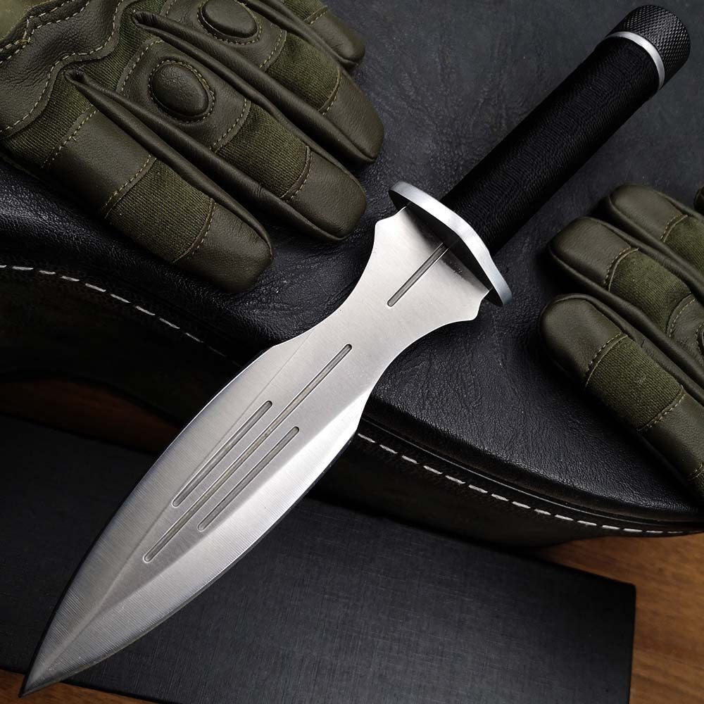 Fixed Blade Knife, Survival Utility For Hunting Camping Hiking, with Sheath and Compass