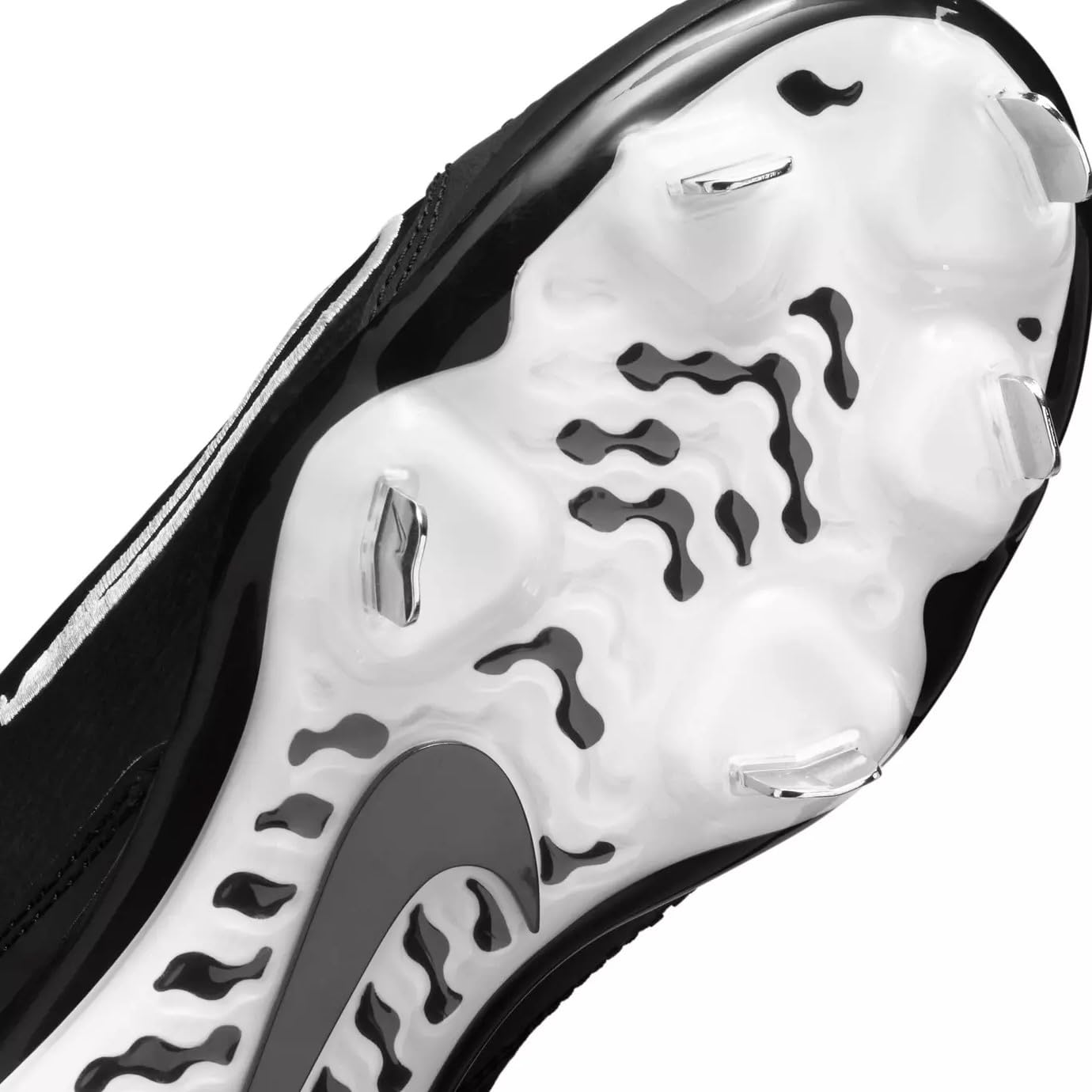 Nike Hyperdiamond 4 Elite CZ5917-010 Black/Dark Smoke Grey/Wolf Grey/White Women's Metal Softball Cleats 8 US